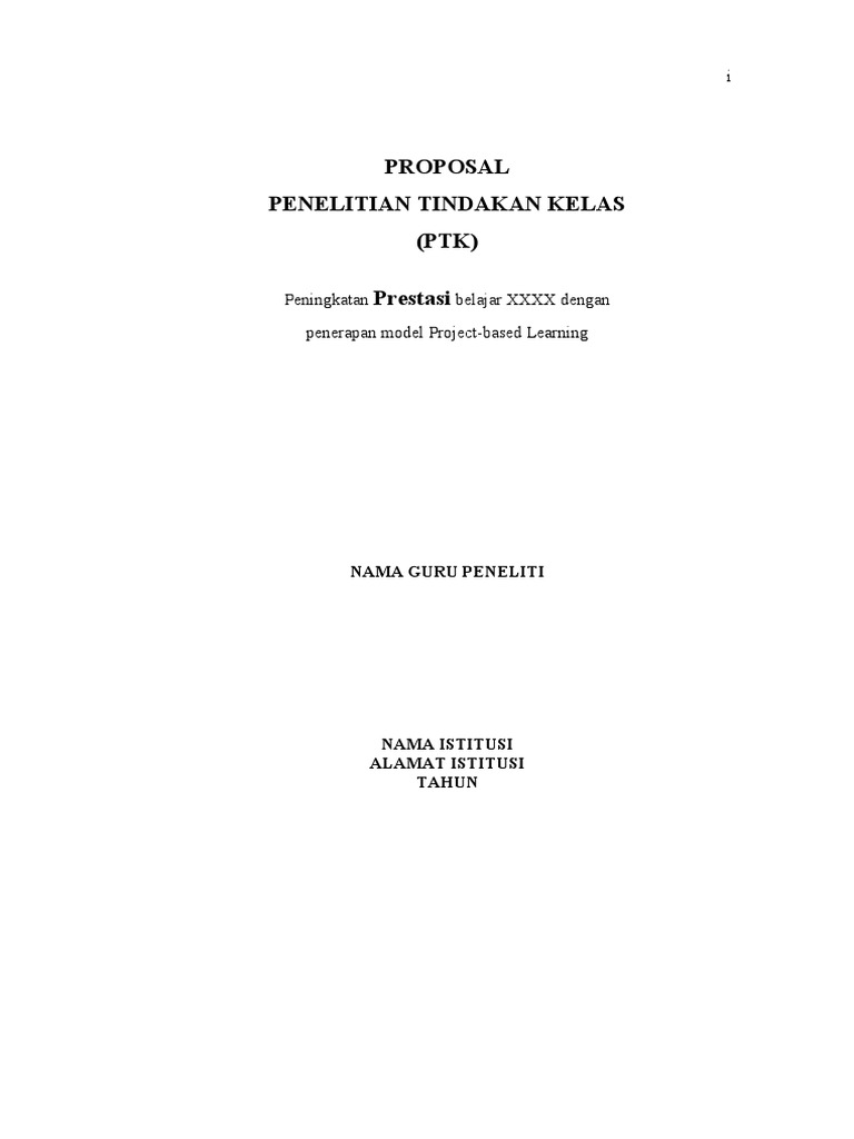 Template Proposal PTK 2022-Edit | PDF