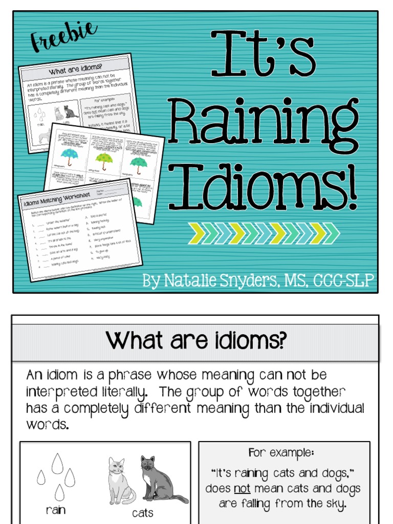 It's Raining Idioms | PDF