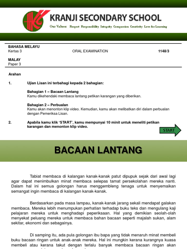 Teks Bacaan Lisan Pdf