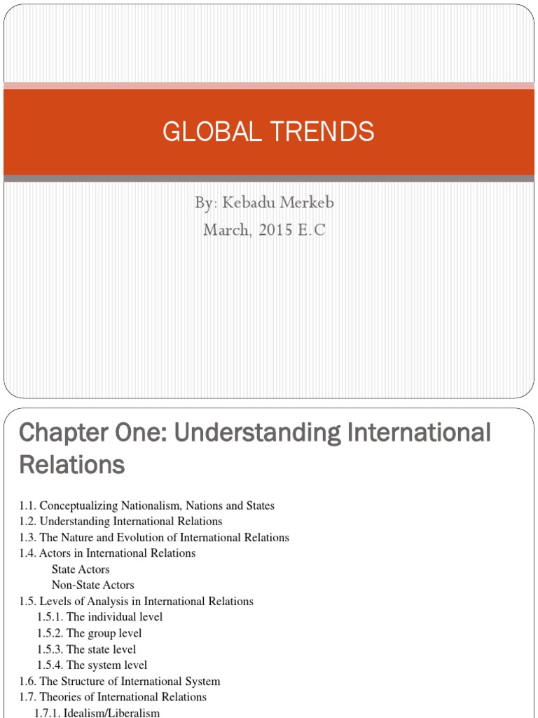 Global Trends Chapter 1 | PDF | International Relations | Nationalism