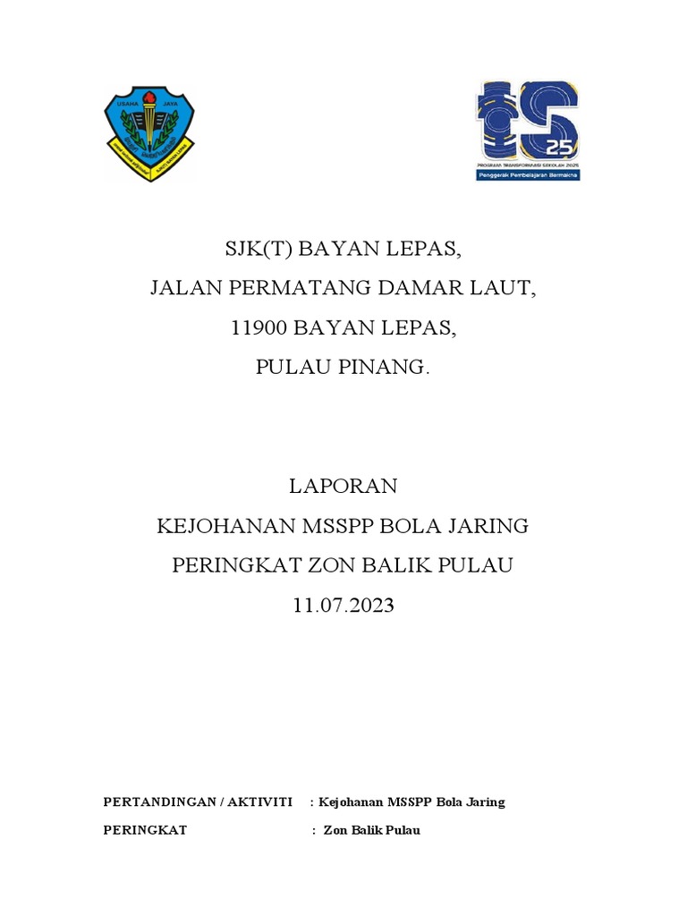 Laporan MSSPP Bola Jaring 2025 | PDF | Olahraga & Rekreasi