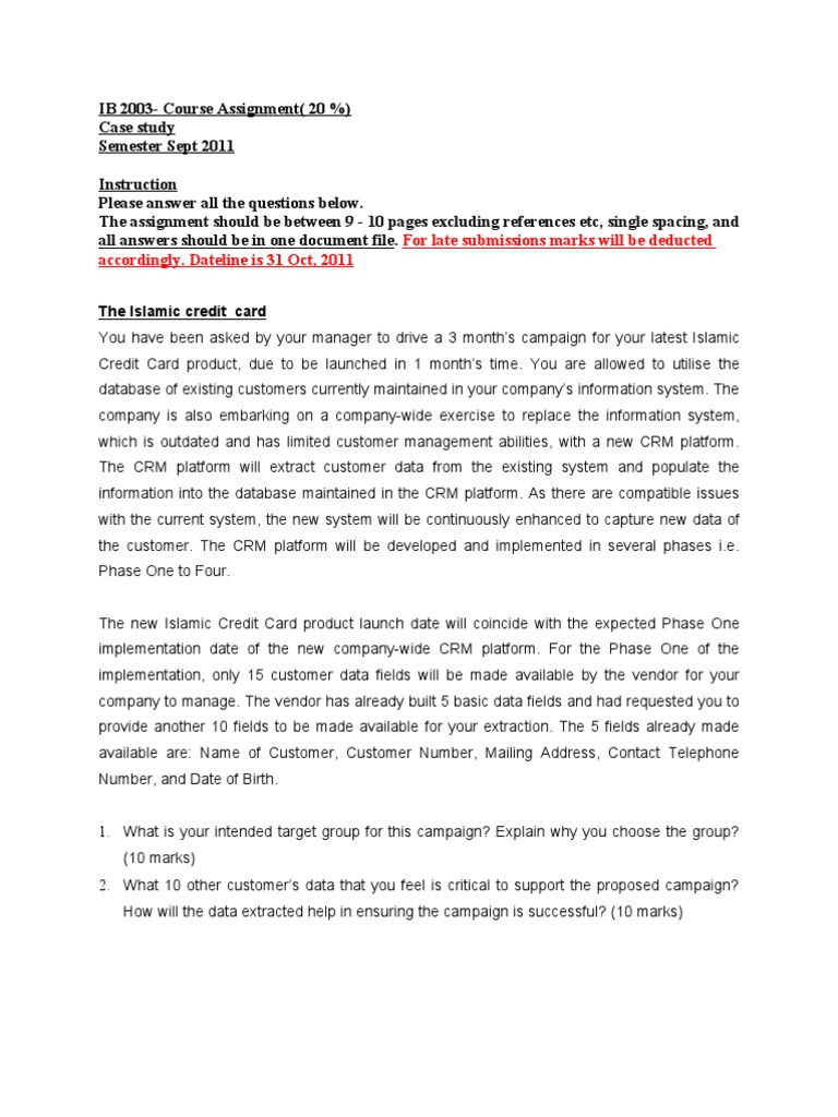 IB2003 Assignment Sept 2011 | PDF | Academic Dishonesty | Test (Assessment)