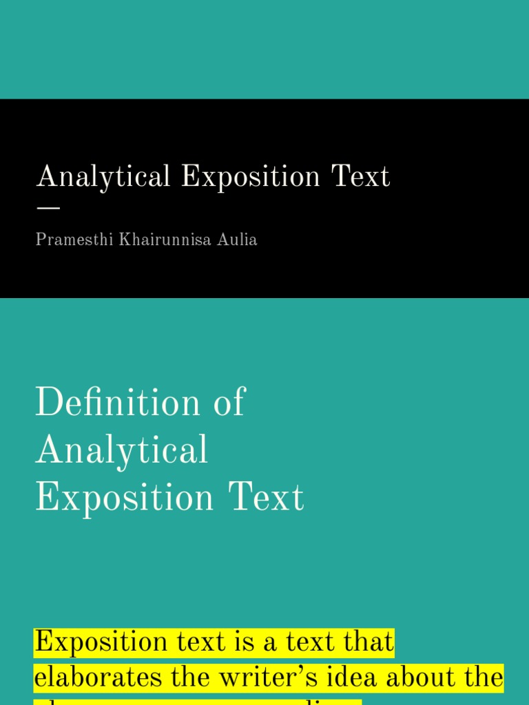Analytical Exposition | PDF | Cognitive Science | Grammar