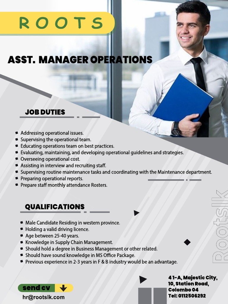 Assistant Manager Operations Job Overview | PDF