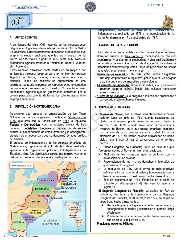 Tema #3 La Revolución Norteamericana | Descargar gratis PDF | Guerra ...