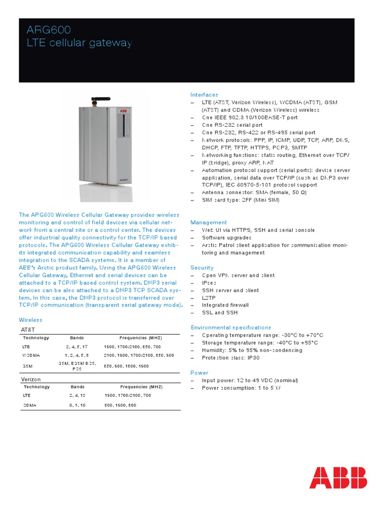 Arg 600 Lte Cellular Gateway | PDF | Port (Computer Networking ...