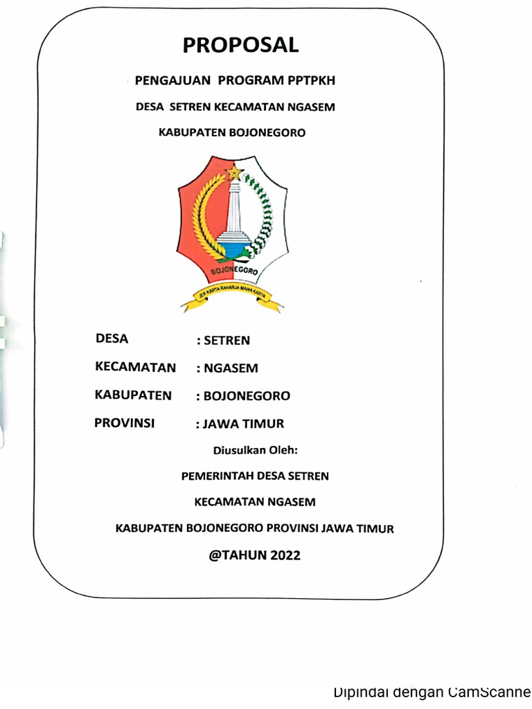 Proposal PPTPKH Ds. Setren Kec. Ngasem | PDF