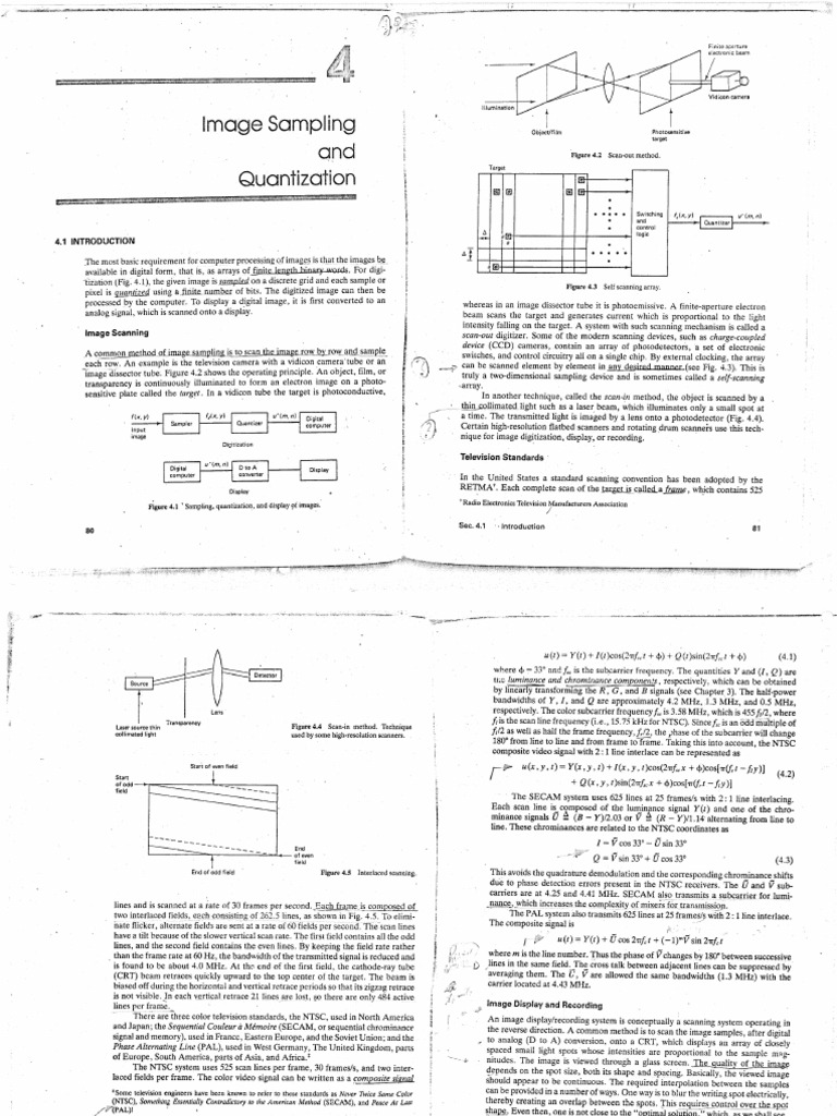 Image Sampling and Quantization | PDF