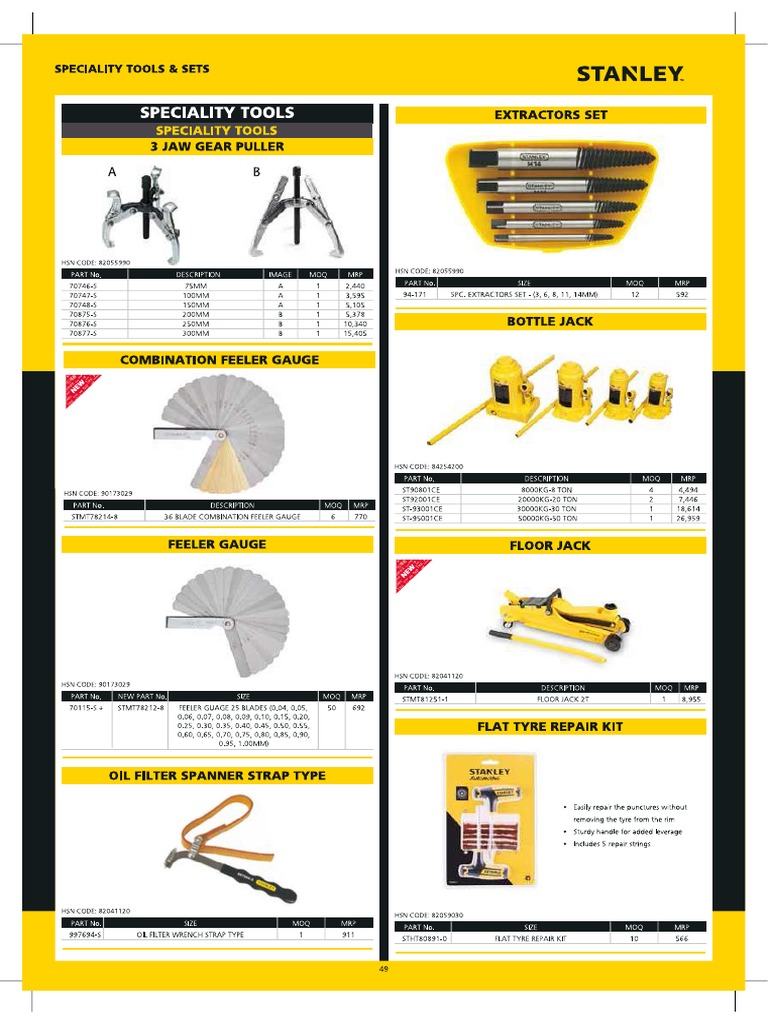 Stanley Price List - PG No 51to60 | PDF