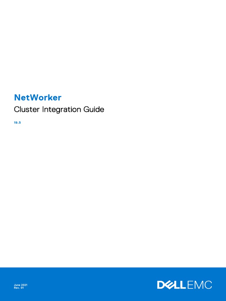 NetWorker 19.5 Cluster Integration Guide | PDF | Computer Cluster | Backup