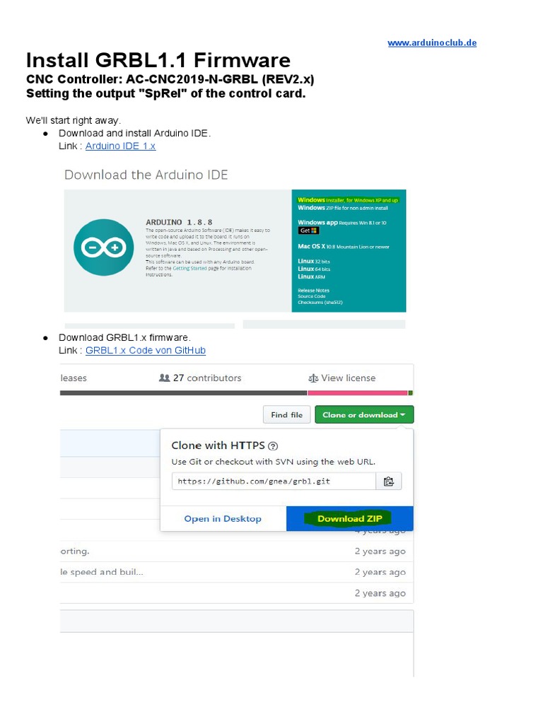 En Manual Ac-cnc2019-N-grbl r2.0 Install Grbl1.1 | PDF