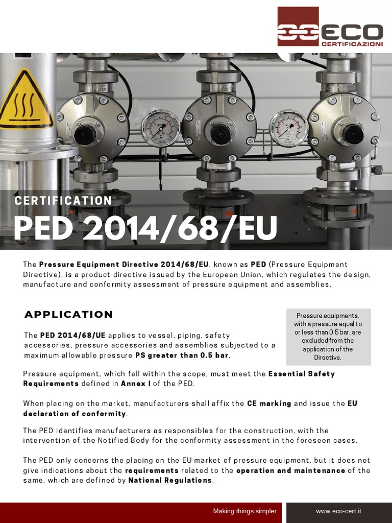 PED 2014/68/EU: Certification | PDF