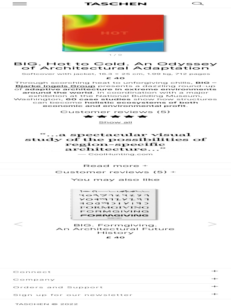 BIG. Hot To Cold. An Odyssey of Architectural Adaptation - TASCHEN ...