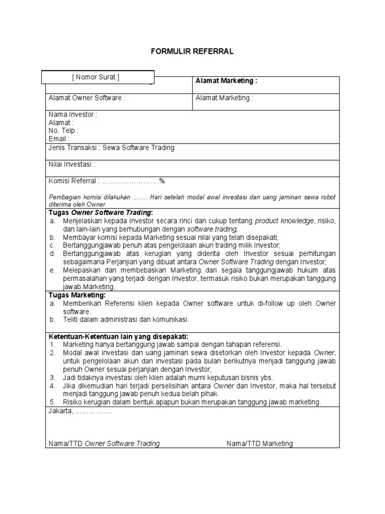 Formulir Referral | PDF