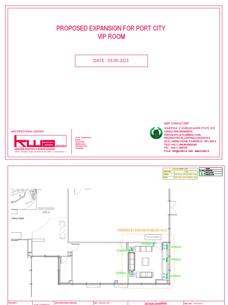 VIP Room MEP Floor Plan Details | PDF | Air Conditioning | Electrical ...
