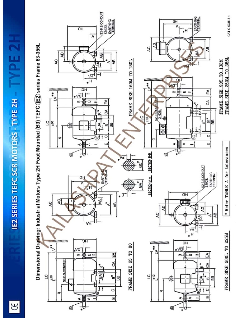 IE2 EFFICIENCY MOTOR Drawing | PDF