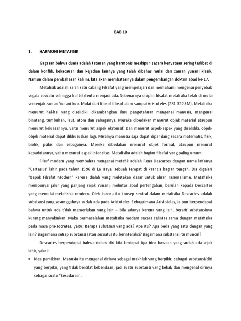 Harmoni Metafisik | PDF