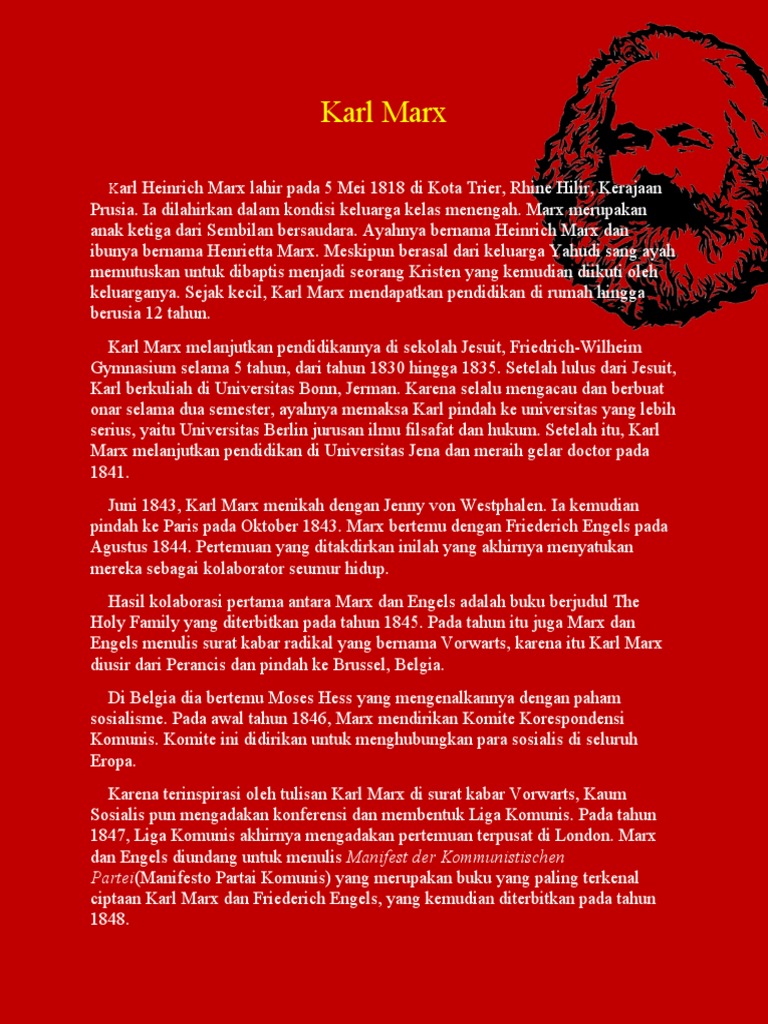 Biografi Karl Marx | PDF