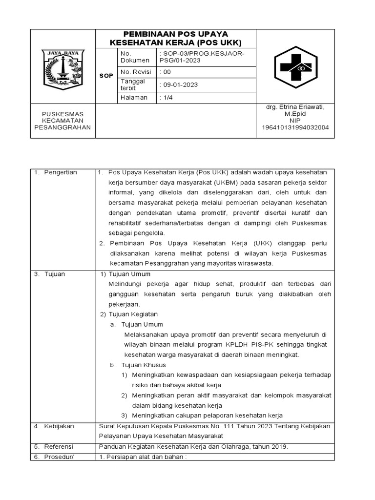 Sop Pembinaan Pos Ukk | PDF