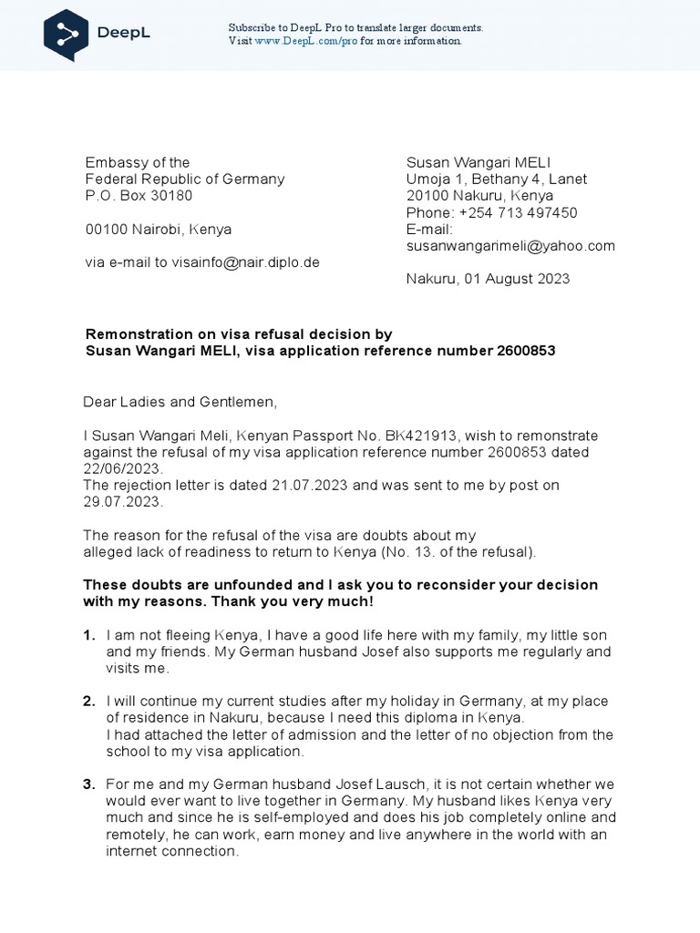 1b Remonstration Susan Meli 2023 V3 en-GB | PDF