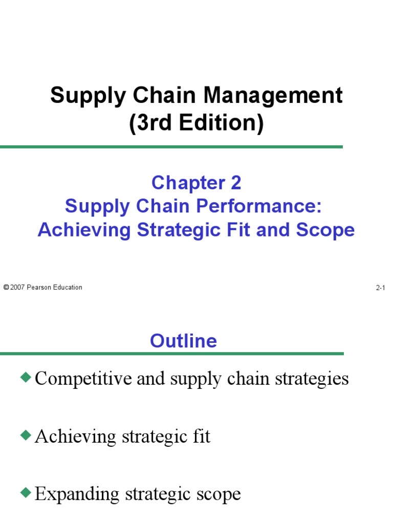 Chapter 2 Supply Chain Performance Achieving Strategic Fit and Scope (3) | PDF | Supply Chain ...