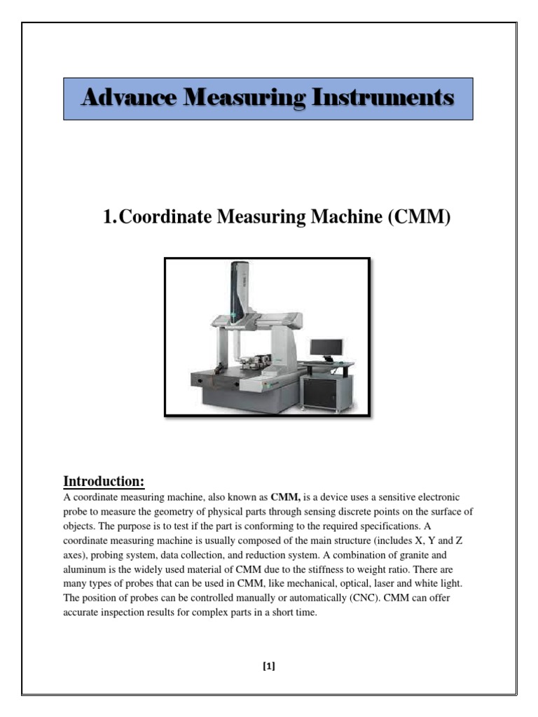 Coordinate Measuring Machine | PDF | Applied And Interdisciplinary ...