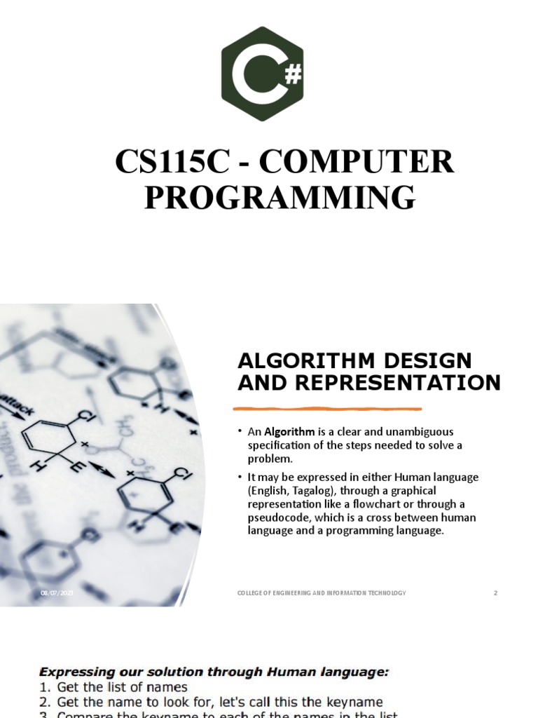 2 Cs115c Computer Programming Introduction Pdf Algorithms 9763