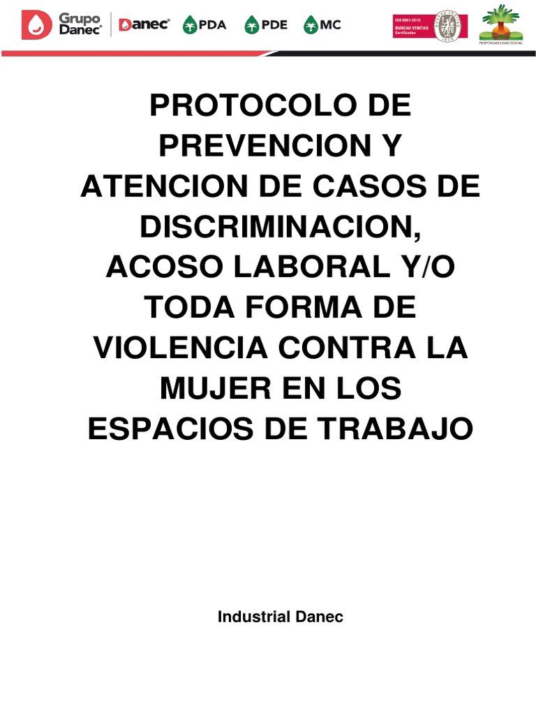 Protocolo Prevencion Discriminacion | PDF | La violencia contra las mujeres | Derecho laboral
