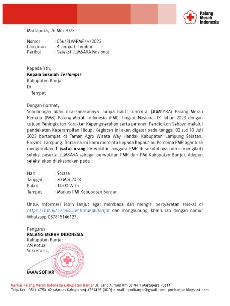 Seleksi Jumbara PMR | PDF