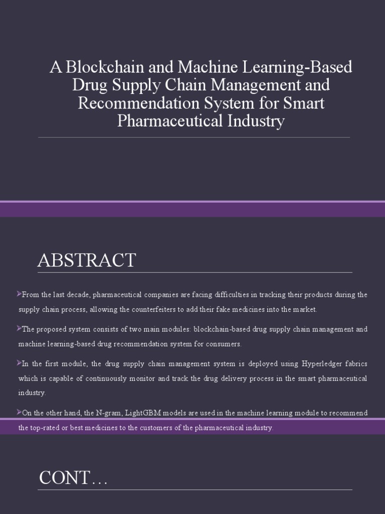 A Blockchain and Machine Learning-Based Drug Supply Chain Management ...