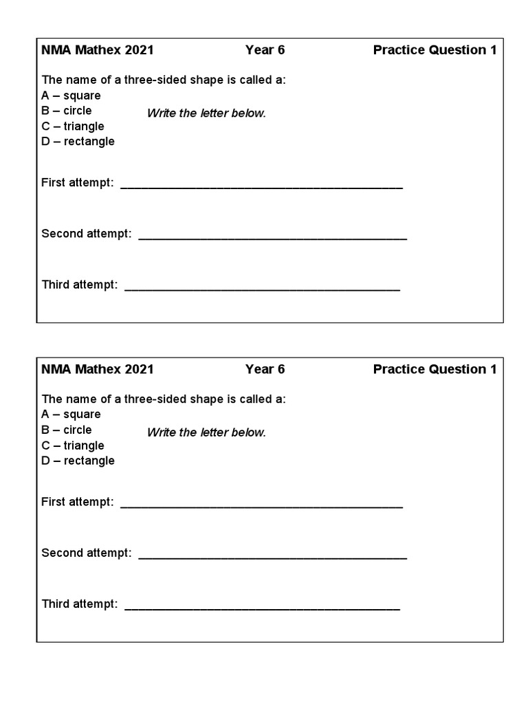Year 6 Mathex Questions and Answers | PDF