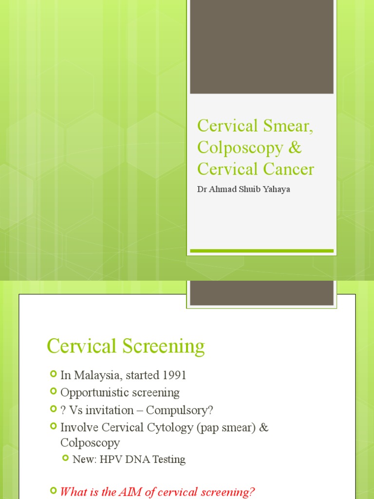 Cervical Cancer Screening and Management | PDF | Cervical Cancer ...