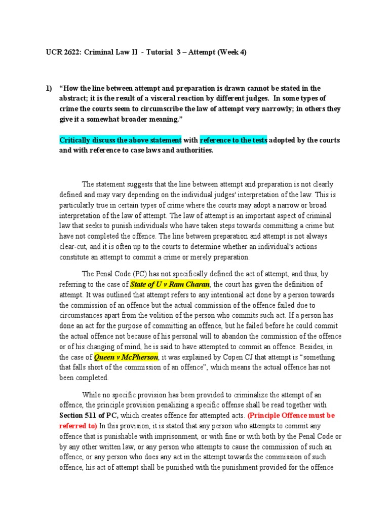 UCR2622 - Tutorial 3 (Week 4) (Done) | PDF