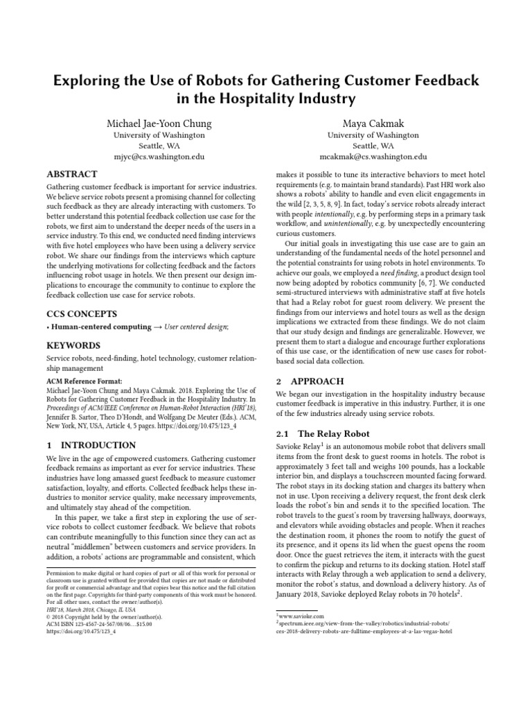 (2018) Exploring The Use of Robots For Gathering Customer Feedback in ...