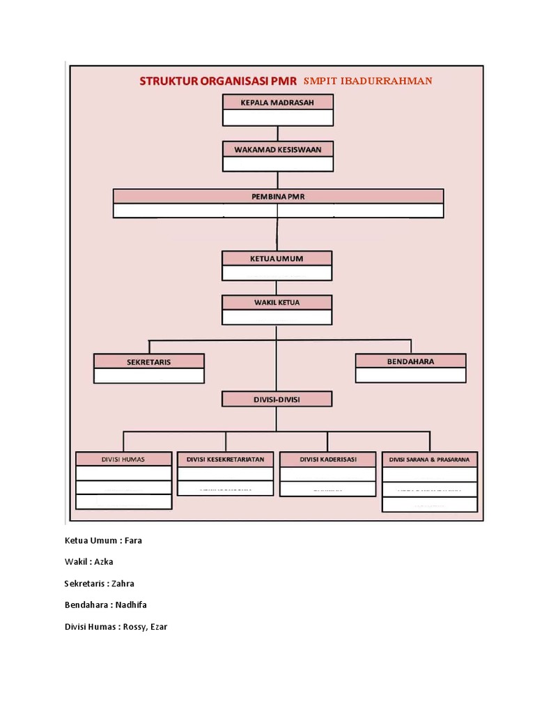 Struktur Organisasi PMR | PDF