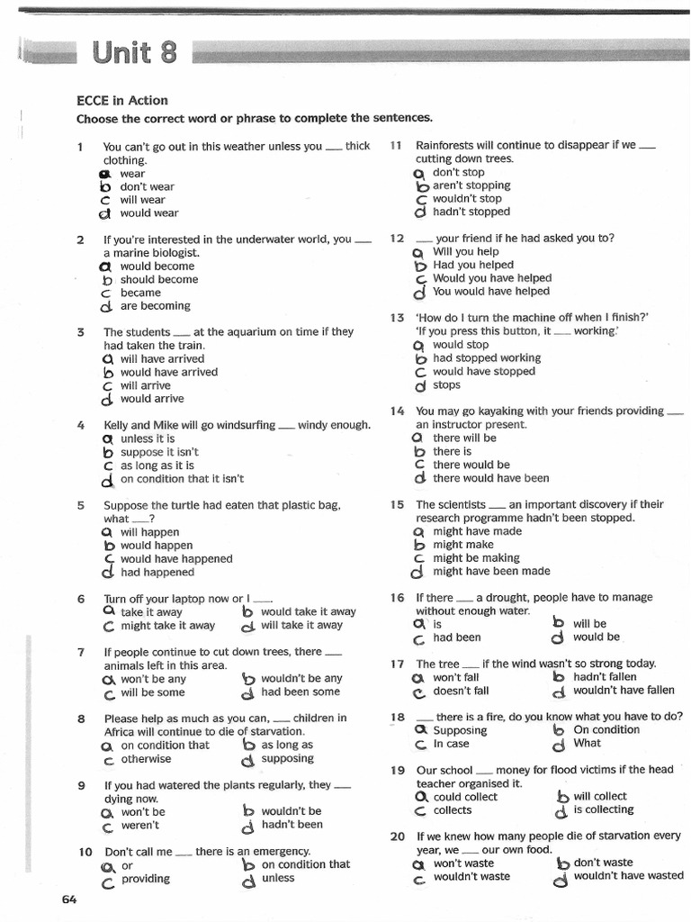 Conditionals Multiple Choice | PDF