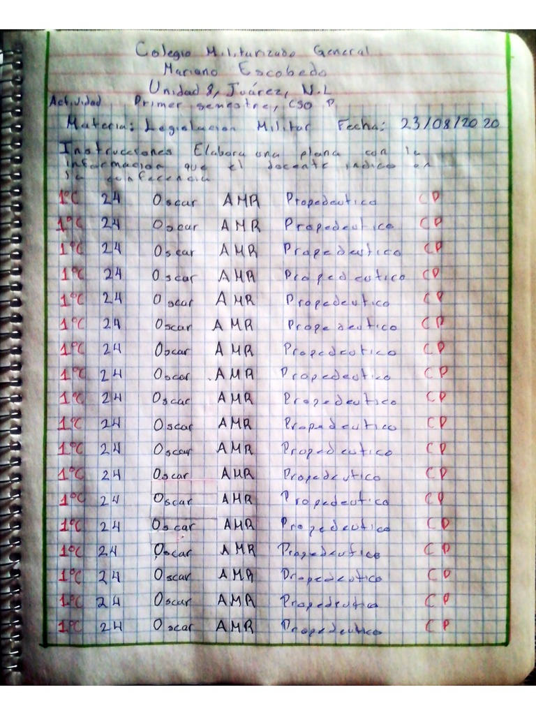 1C 25 Oscar AMR Propedéutico CP | PDF