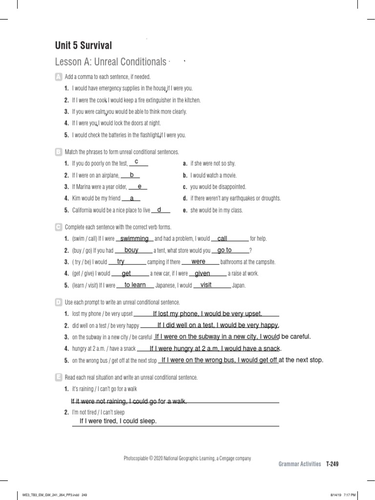 Unreal Conditionals Practice | PDF