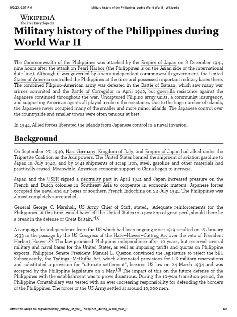 Military History of The Philippines During World War II - Wikipedia ...