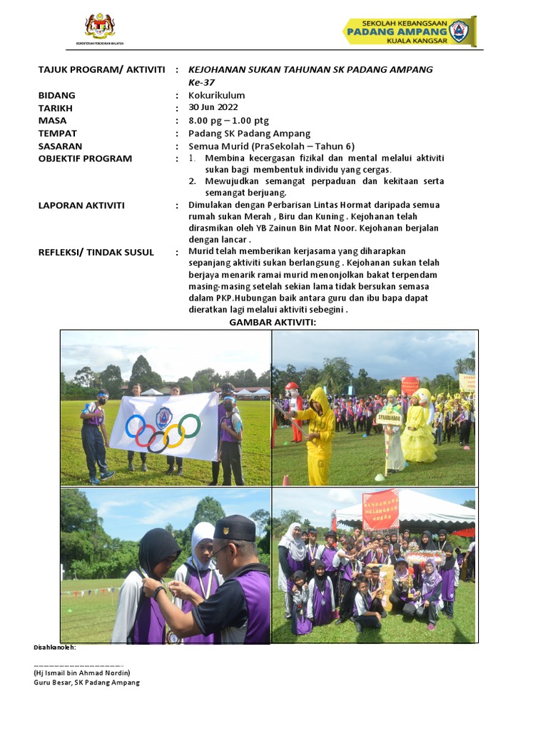 OPR sukan tahunan 2022 | PDF