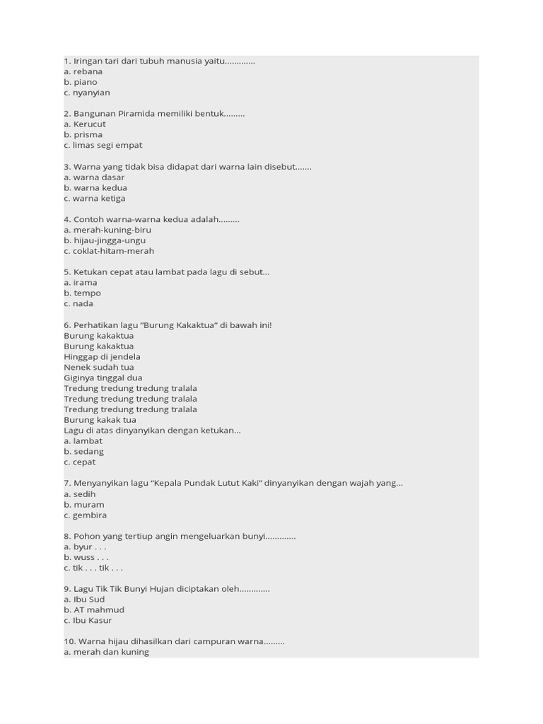Soal SPDP | PDF | Puisi