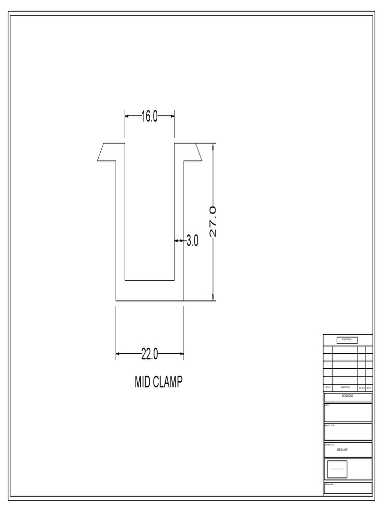 Mid Clamp Technical Drawing | PDF