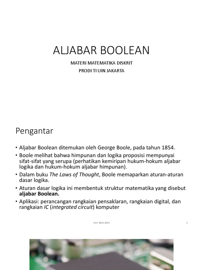 Aljabar Boolean | PDF