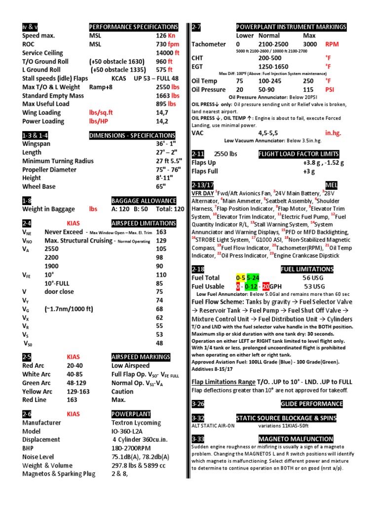 Poh S | PDF | Engines | Flap (Aeronautics)