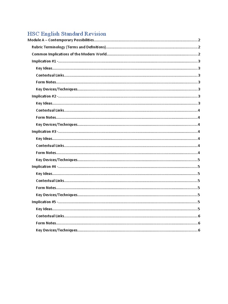 English Standard Revision Table | PDF | Multimedia | Human Communication