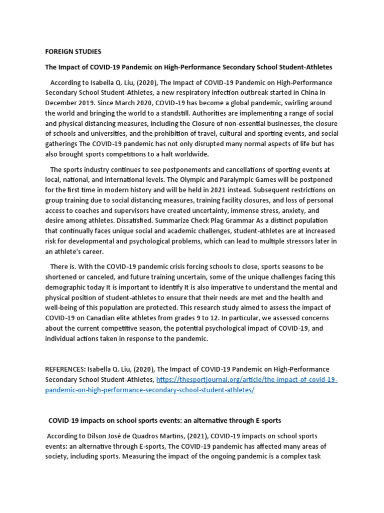 Foreign Studies | PDF | Pandemic