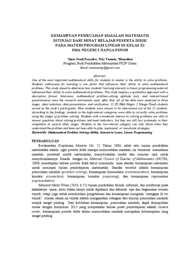 ARTIKEL SINTA NAULI PASARIBU | PDF