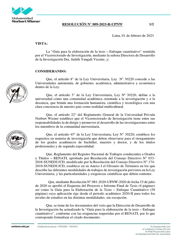 Guia de Elaboracion Wiener Cuantitativo | PDF | Investigación ...