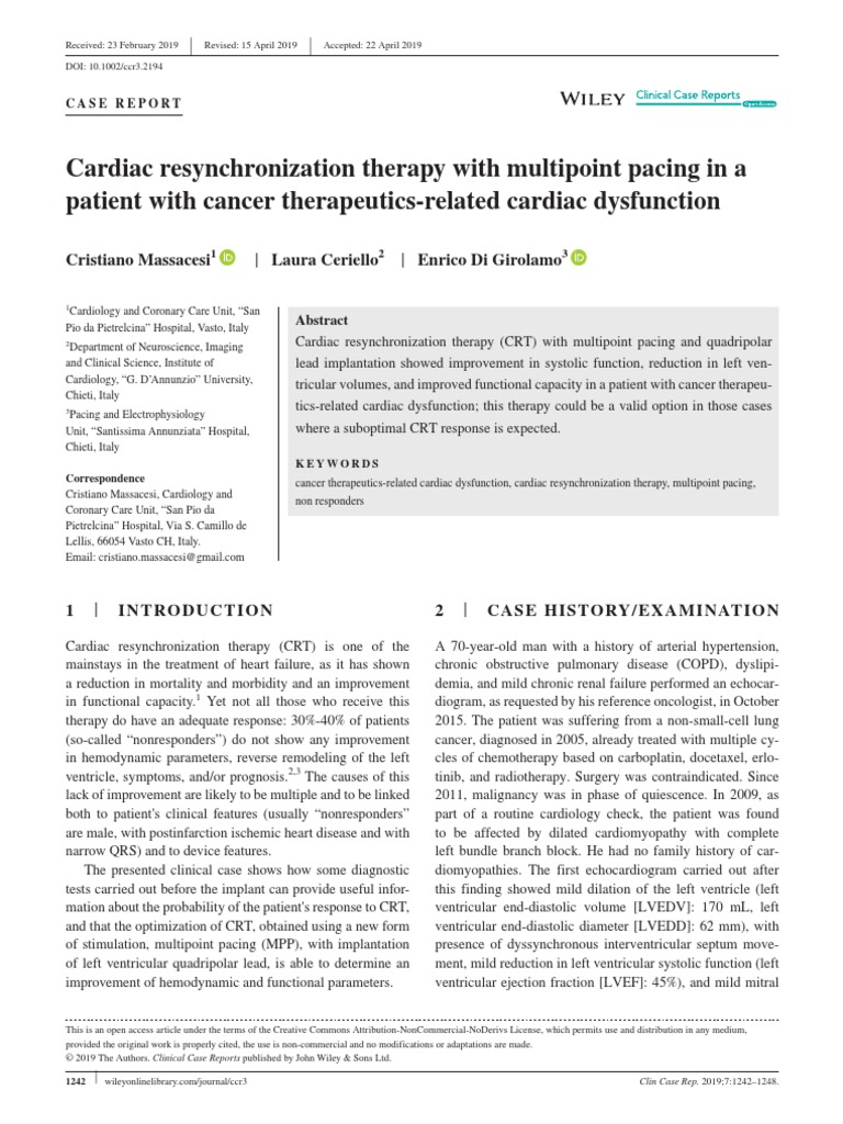 Cardiac Resynchronization Therapy With Multipoint | PDF | Ventricle ...
