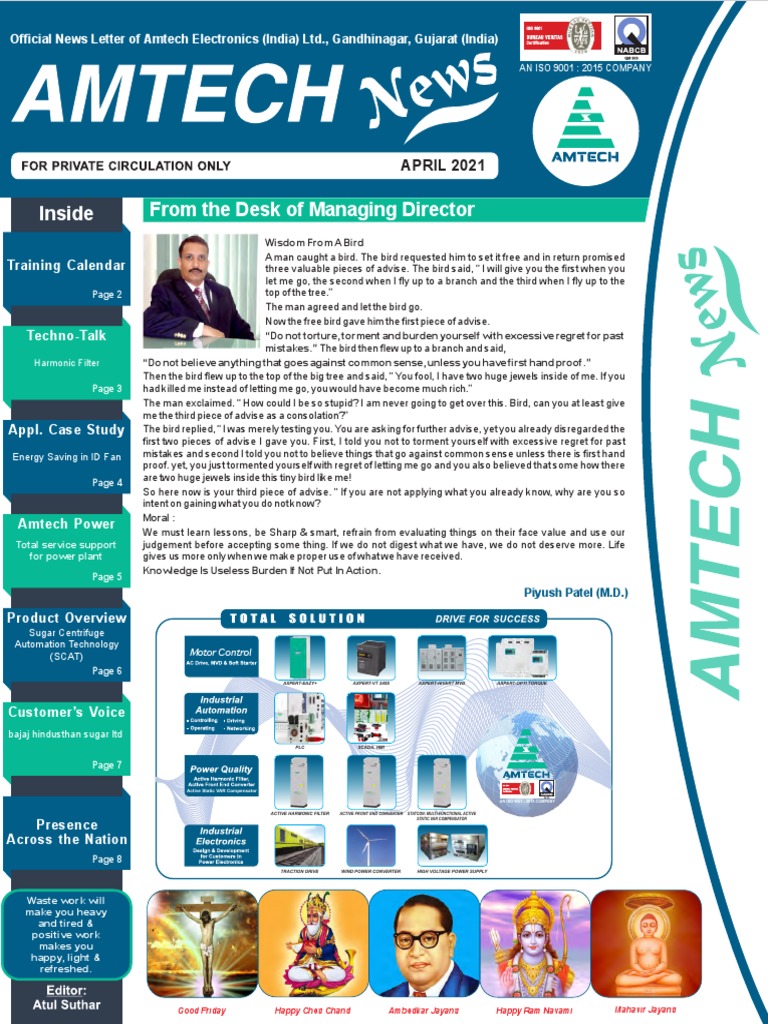 AMTECH VFD Newsletter April 2021 | PDF | Electronic Filter | Passivity (Engineering)